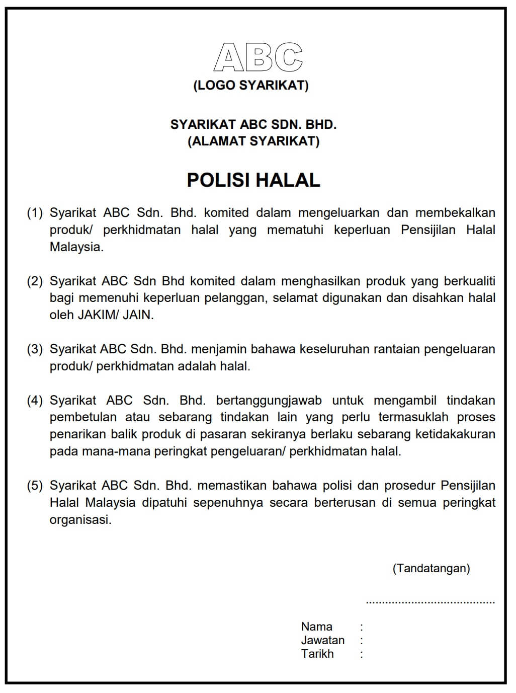 Malaysian Halal Management System (MHMS) 2020 - Versi Web